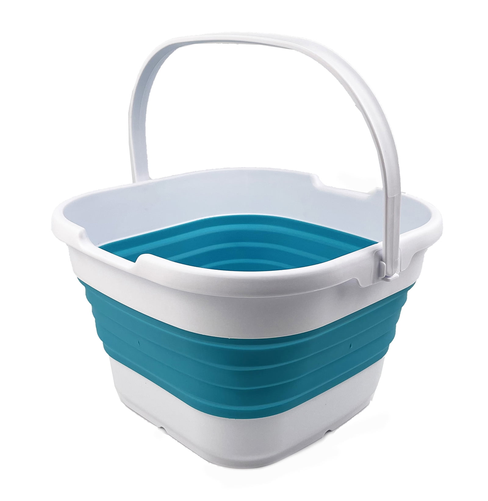 SAMMART 9.5L (2.5 gallon) Collapsible Rectangular Handy Basket/Bucket ...
