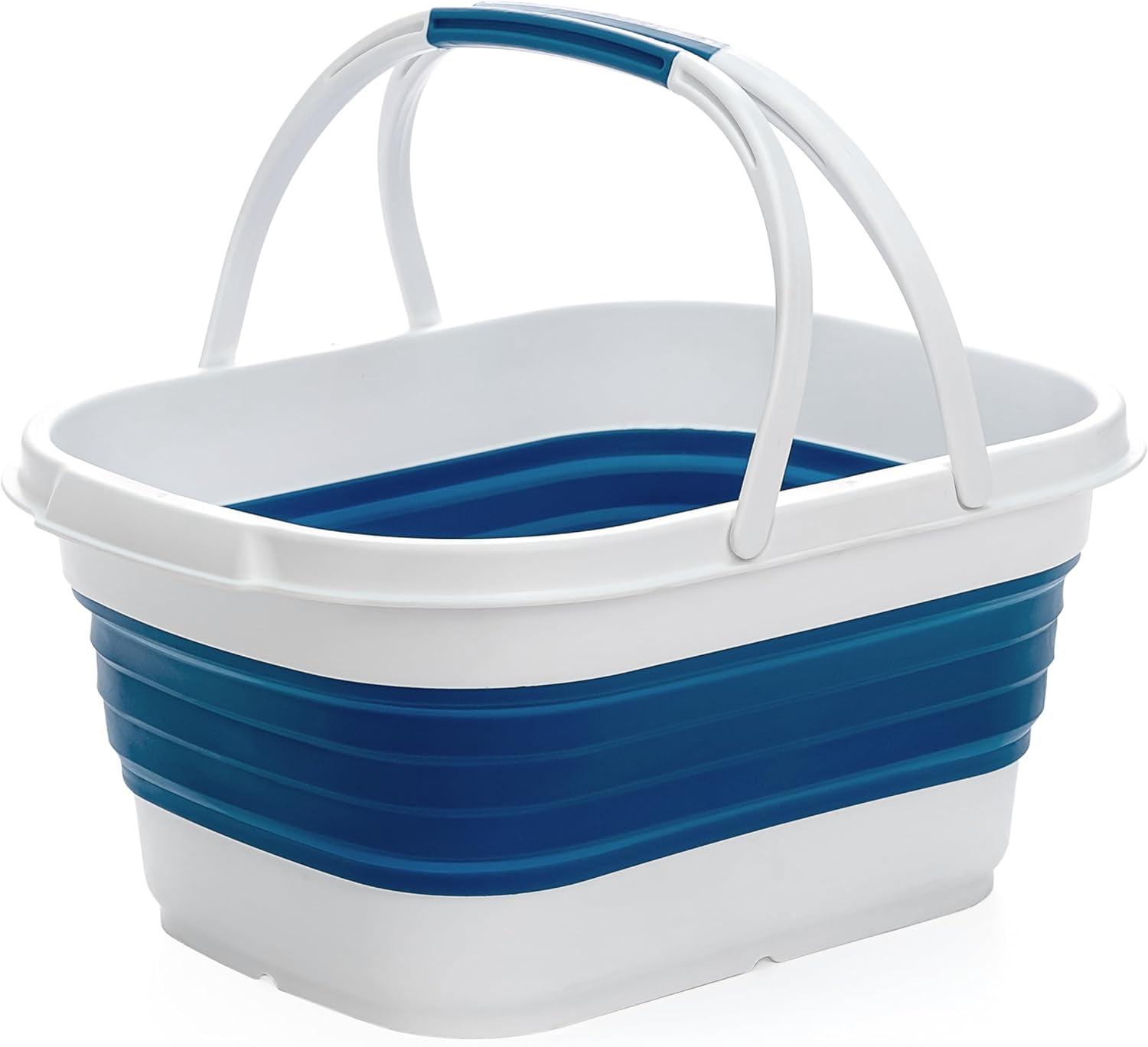 SAMMART Collapsible Basket with Handle, 13L (3.4 Gallon), TPE & PP ...