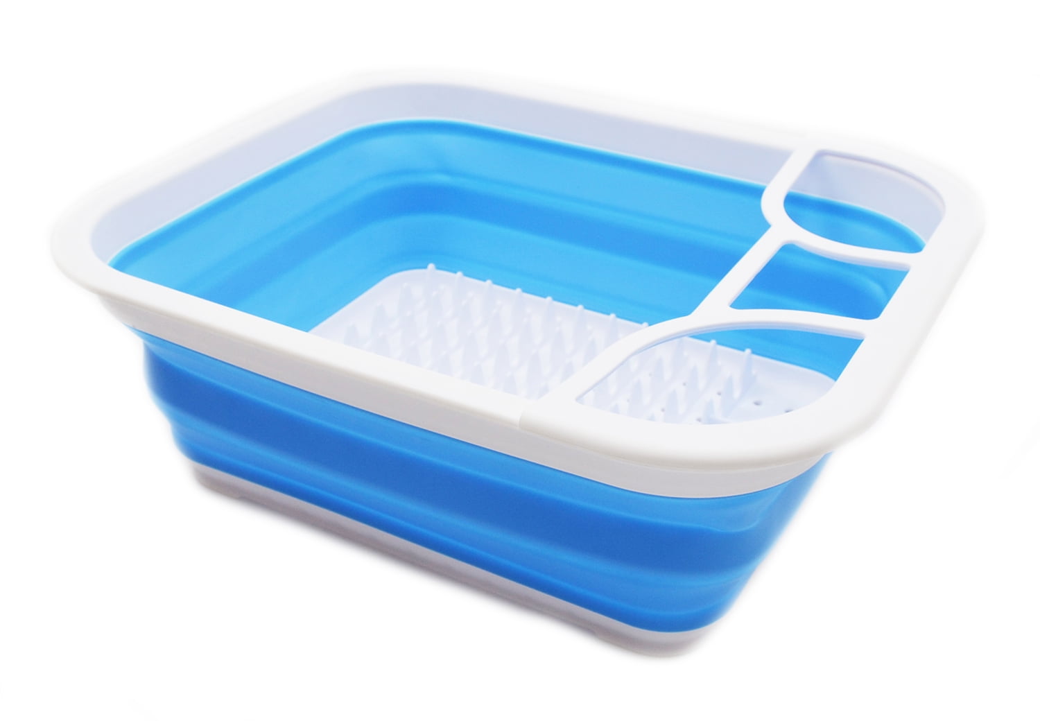 SAMMART Collapsible Dish Drainer with Tray - Foldable Drying Rack Set ...