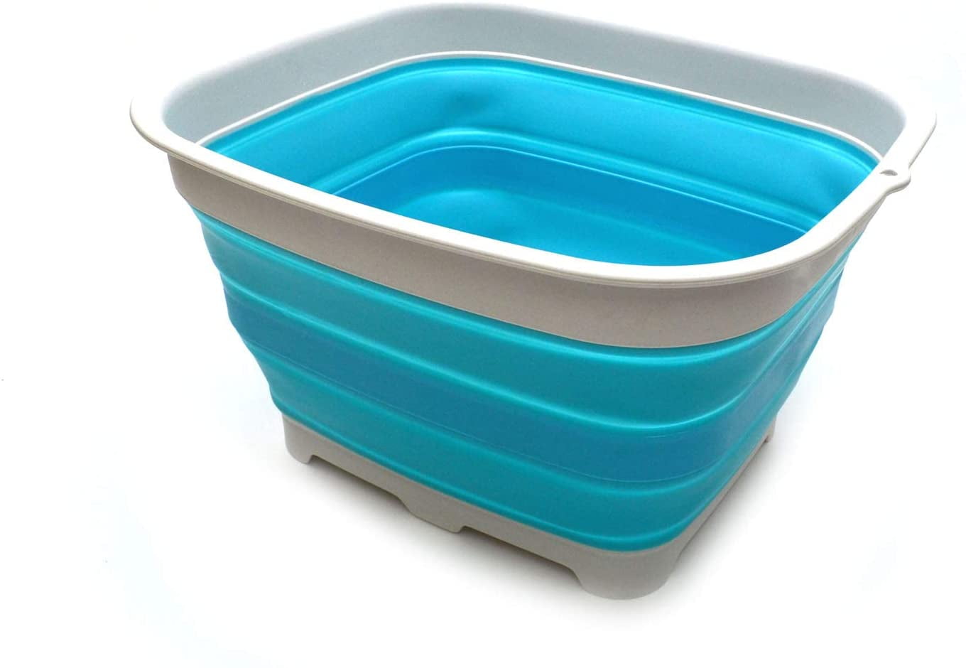 SAMMART Collapsible Dishpan with Draining Plug - Foldable Washing Basin ...
