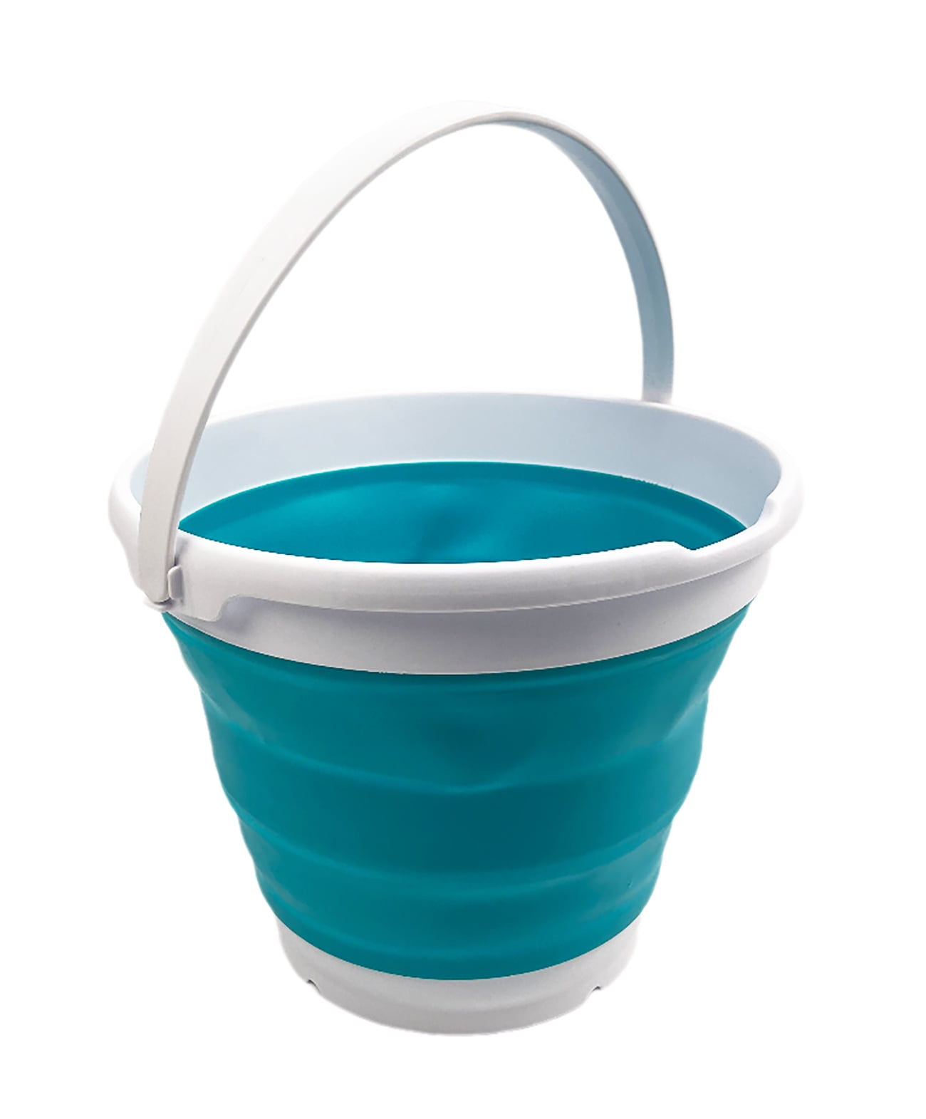 SAMMART Collapsible Plastic Bucket - Foldable Round Tub with Handle ...