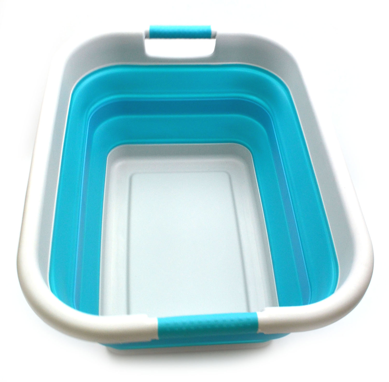 SAMMART Collapsible Plastic Laundry Basket - Foldable Pop Up Storage ...