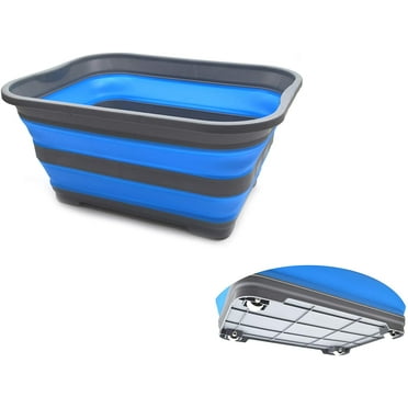 SAMMART Collapsible Plastic Laundry Basket - Foldable Pop Up Storage ...