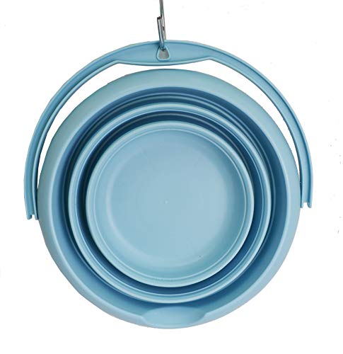 SAMMART Set of 2-5L(1.32Gallon) Collapsible Fishing Bucke - Foldable ...