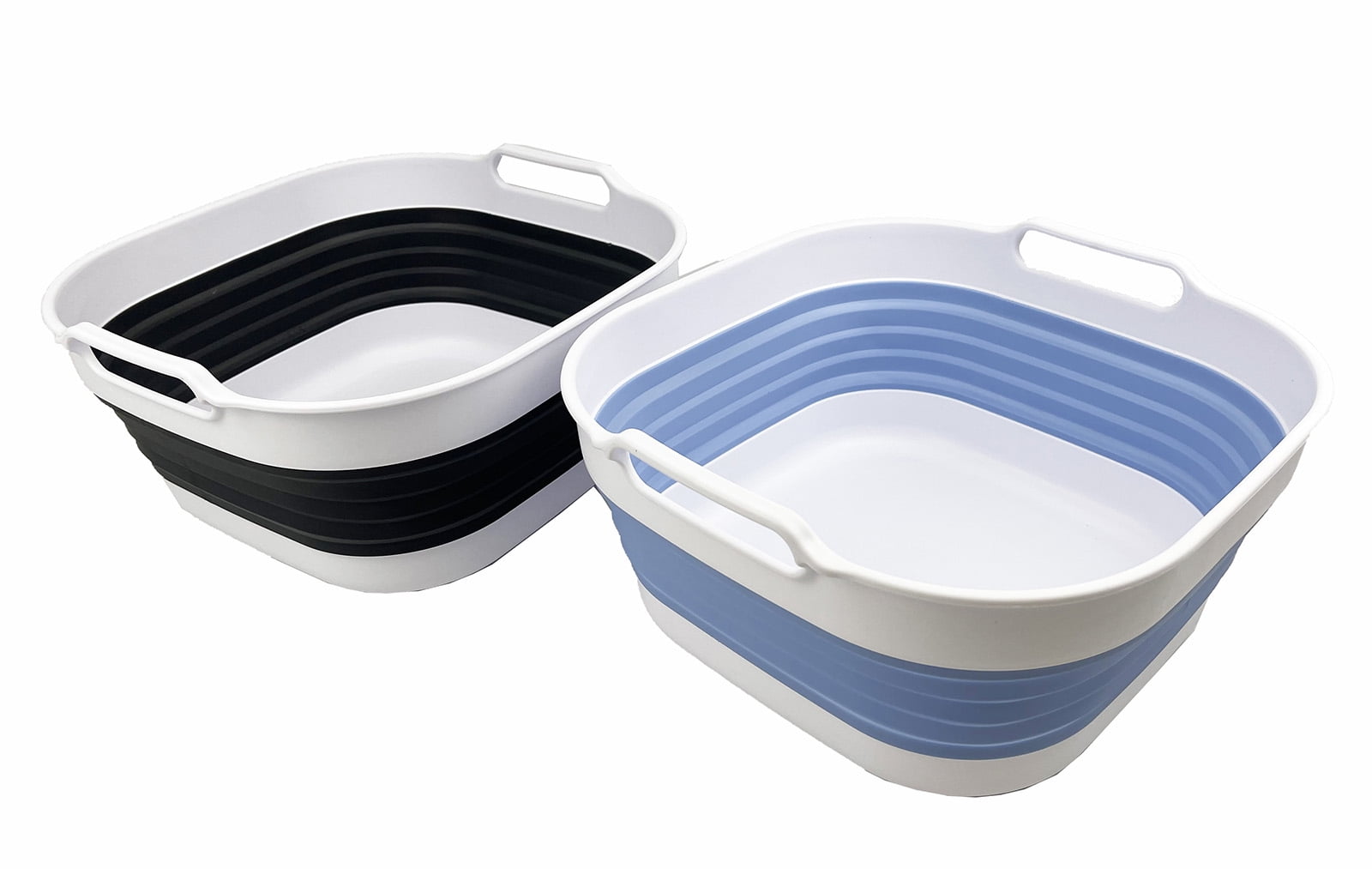 SAMMART Set of 2 10L (2.64 gallon) Collapsible Dishpan - Foldable ...