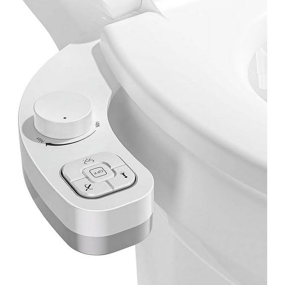 JINXELL Non-Electric Self-Cleaning Bidet Attachment Adjustable Pressure ...