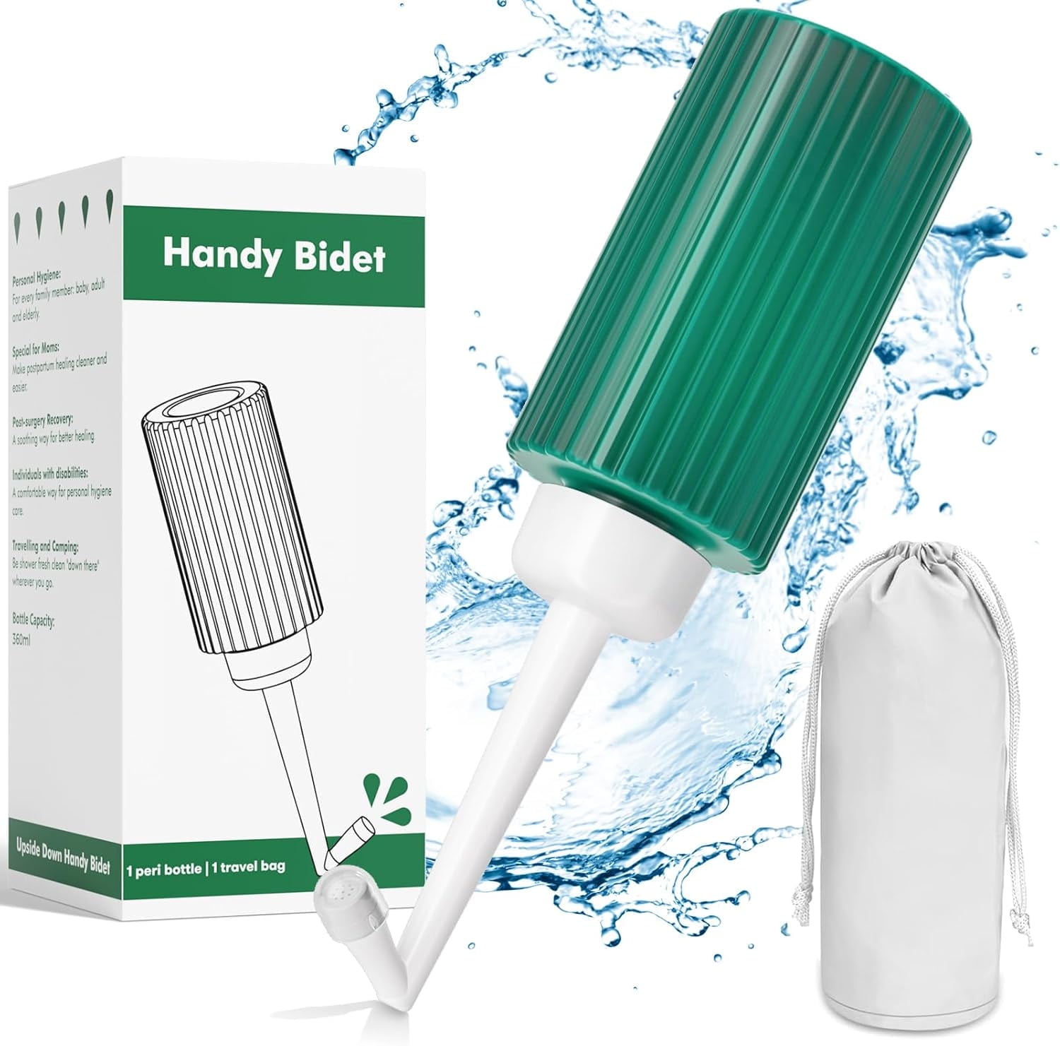 SAMODRA Portable Bidet, Personal Bidet 360 ml Capacity Travel Bidet for ...