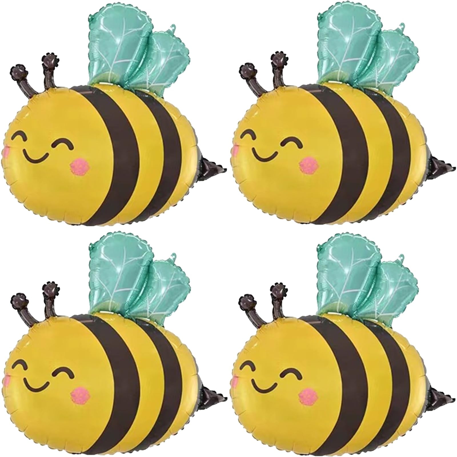 SAMOKA Bee Balloons,4 FEV6 PCS 31 Inch Bee Birthday Party Decorations ...
