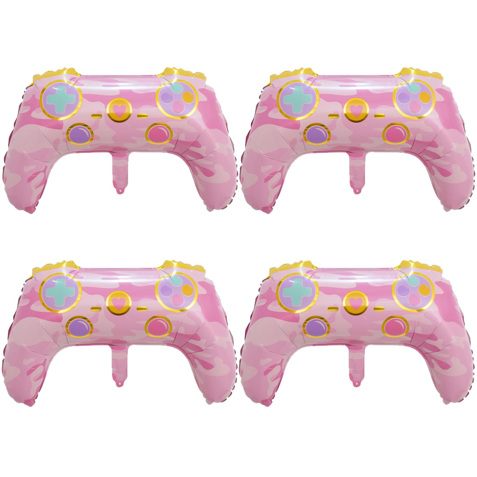 SAMOKA Pink Video Game Balloons,4 PCS 26 Inch Remote Controller Foil ...