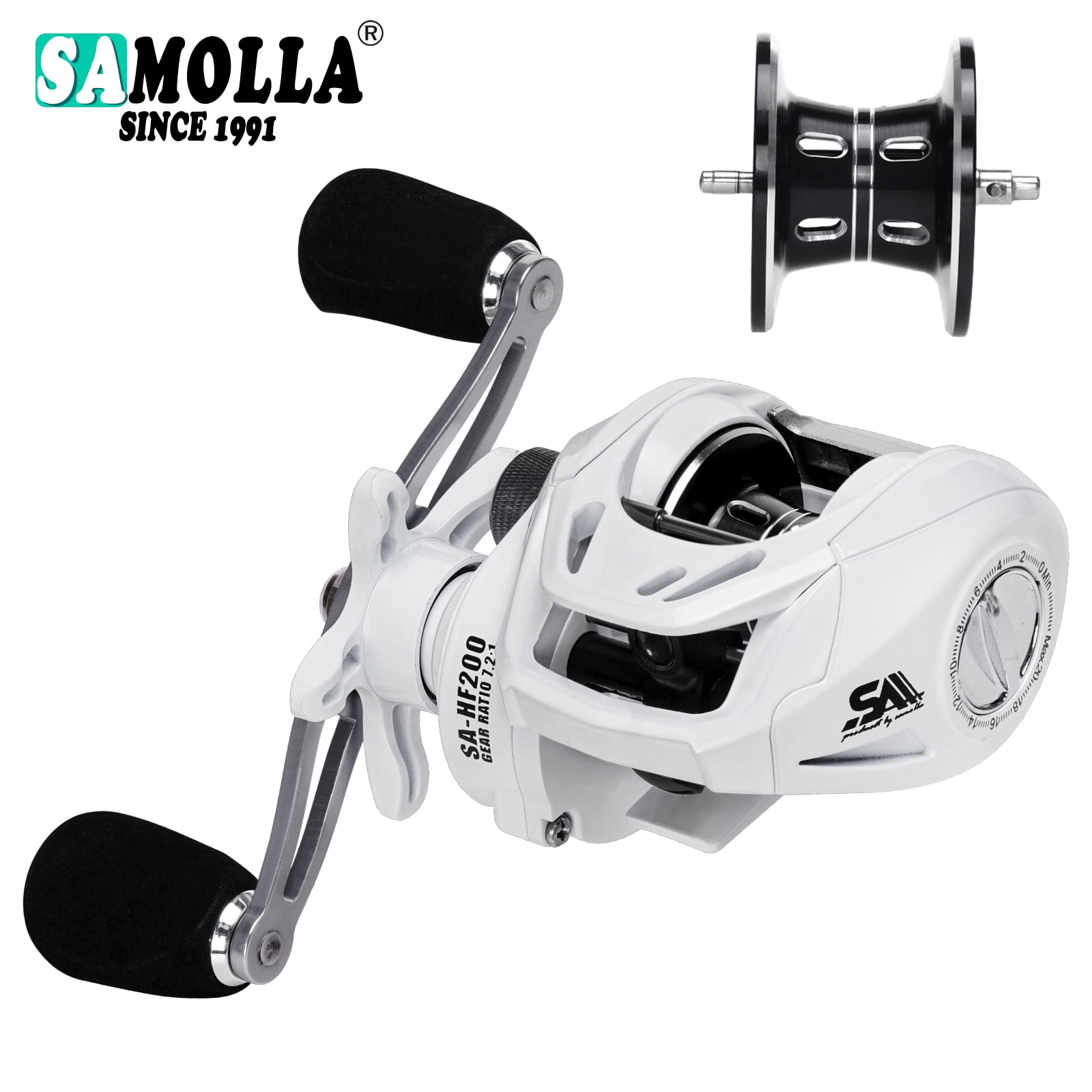 SAMOLLA New Baitcasting Reel Casting Fishing Reel Saltwater Long Shot ...