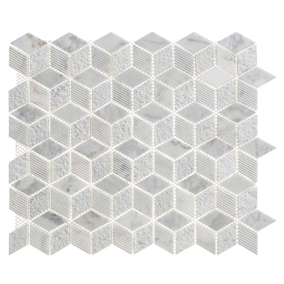 SAMPLE-Cubit 1" x 2" Marble Grid Mosaic Wall & Floor Tile - Walmart.com