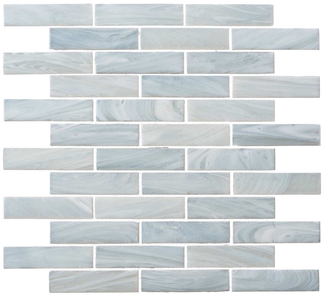 SAMPLE-Dorian Cobalt Blue 1-in. x 4-in. Beveled Brick Joint Satin Glass ...