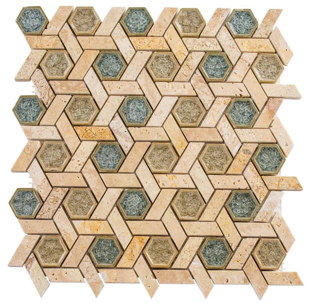 SAMPLE-Exploration Israel Bahai 1-in. Natural Stone Mosaic Tile ...