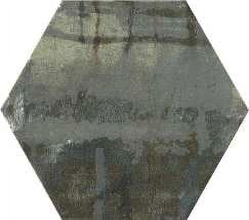 SAMPLE-Homage Respect Brown 5-in. Textured Look Hexagon Glossy Matte ...