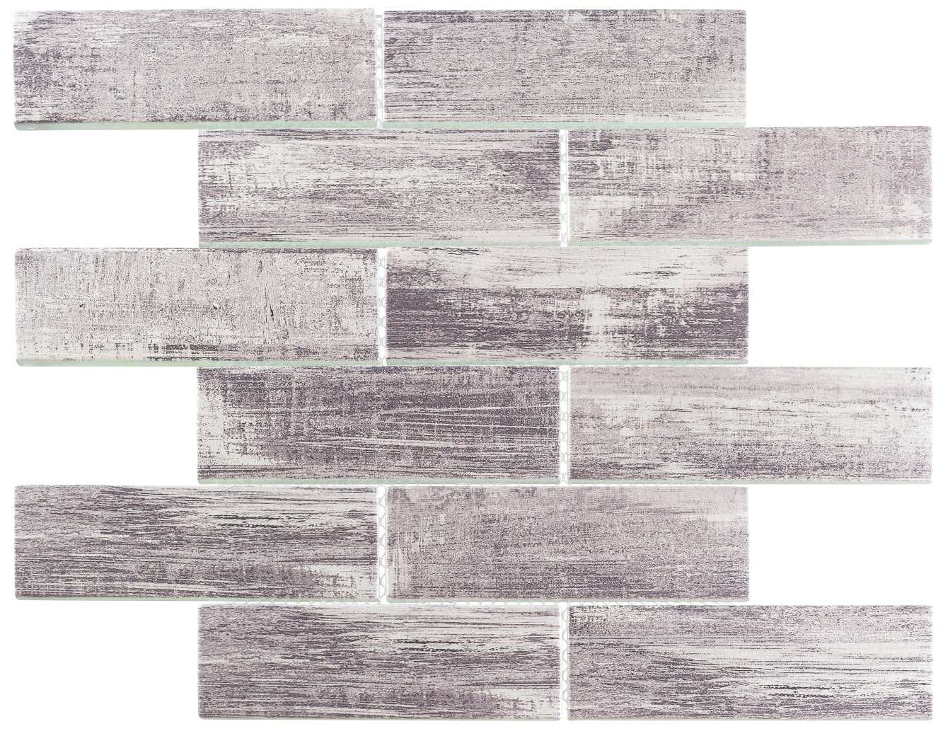 SAMPLE-Jasper 2" x 6" Glass Brick Joint Mosaic Tile - Walmart.com