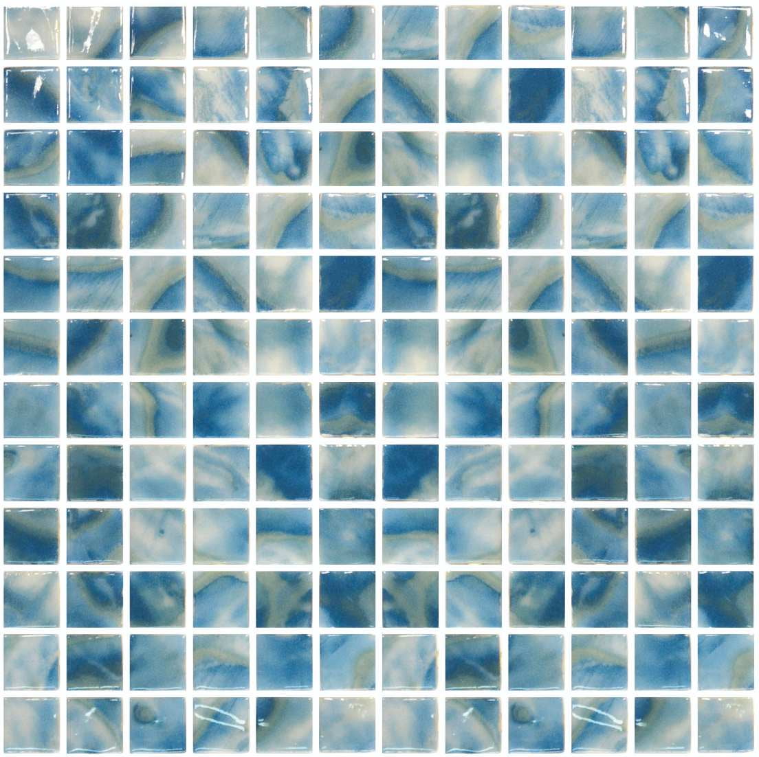 SAMPLE-Mediterranean 12" x 12" Straight Edge Glass Mosaic Sheet Wall ...