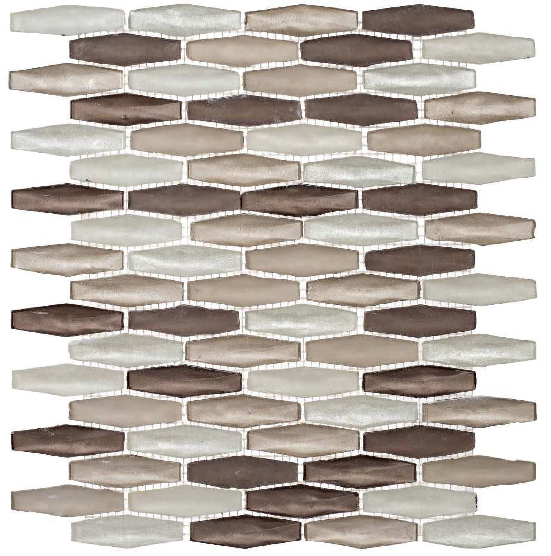 SAMPLE-Rhapsody Power Brown 3-in. Novelty Polished Glass Mosaic Wall ...