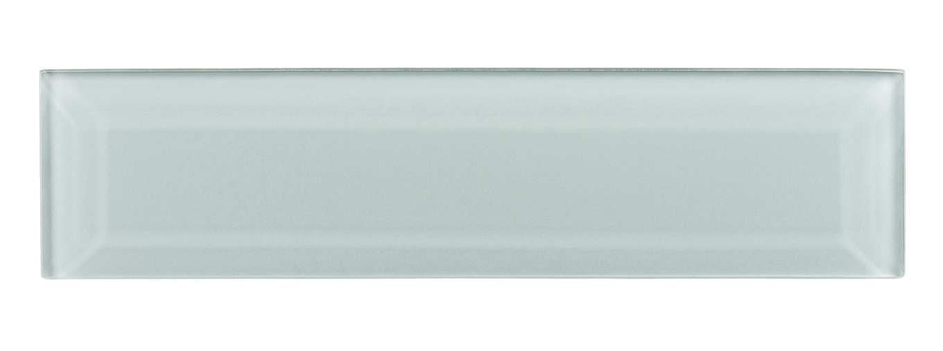 SAMPLE-Vision 3-in. x 12-in. Beveled Subway Glass Wall and Floor Tile ...