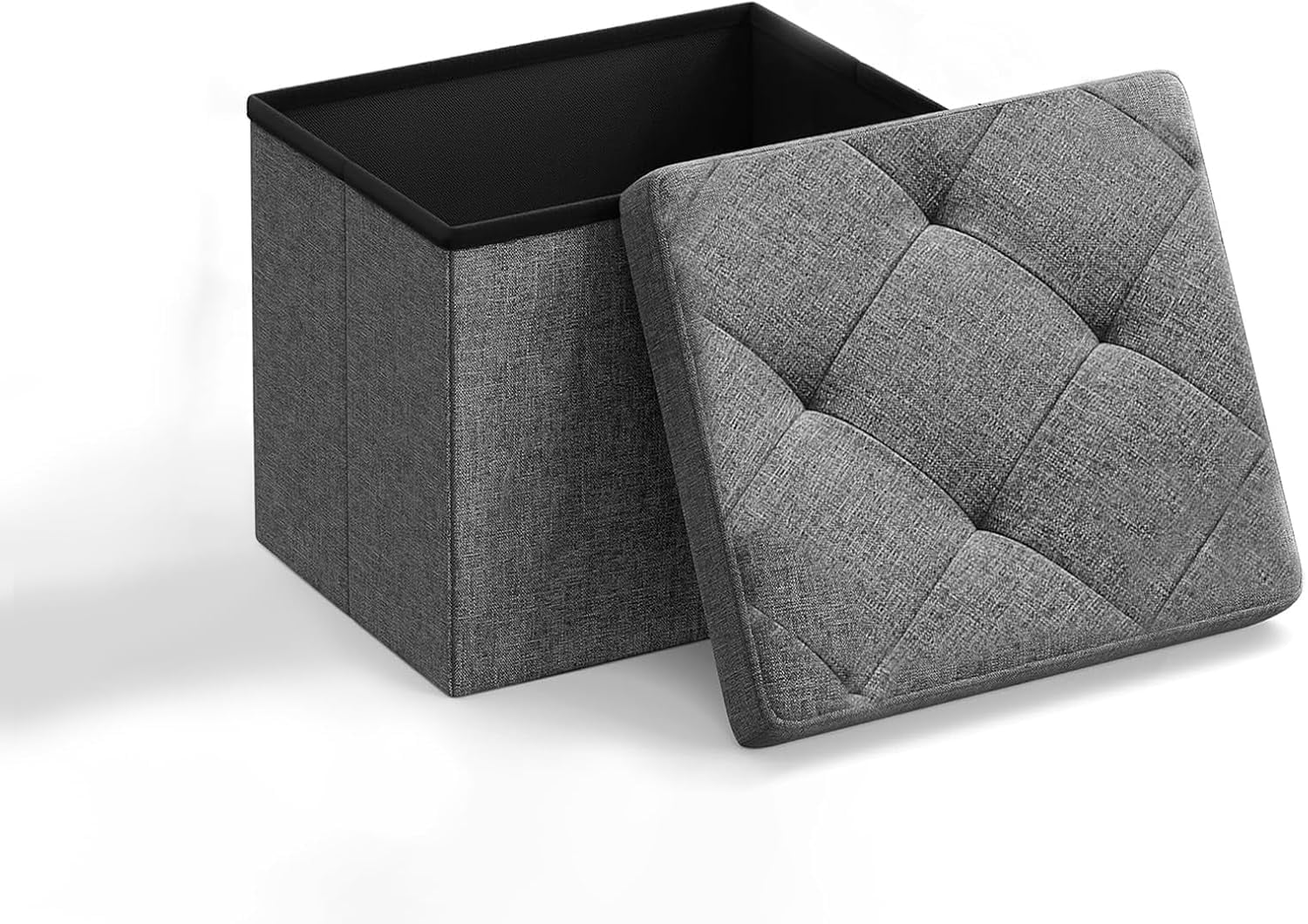 SAMRELAX 15 Inches Ottoman with Storage, Folding Storage Ottoman Bench ...
