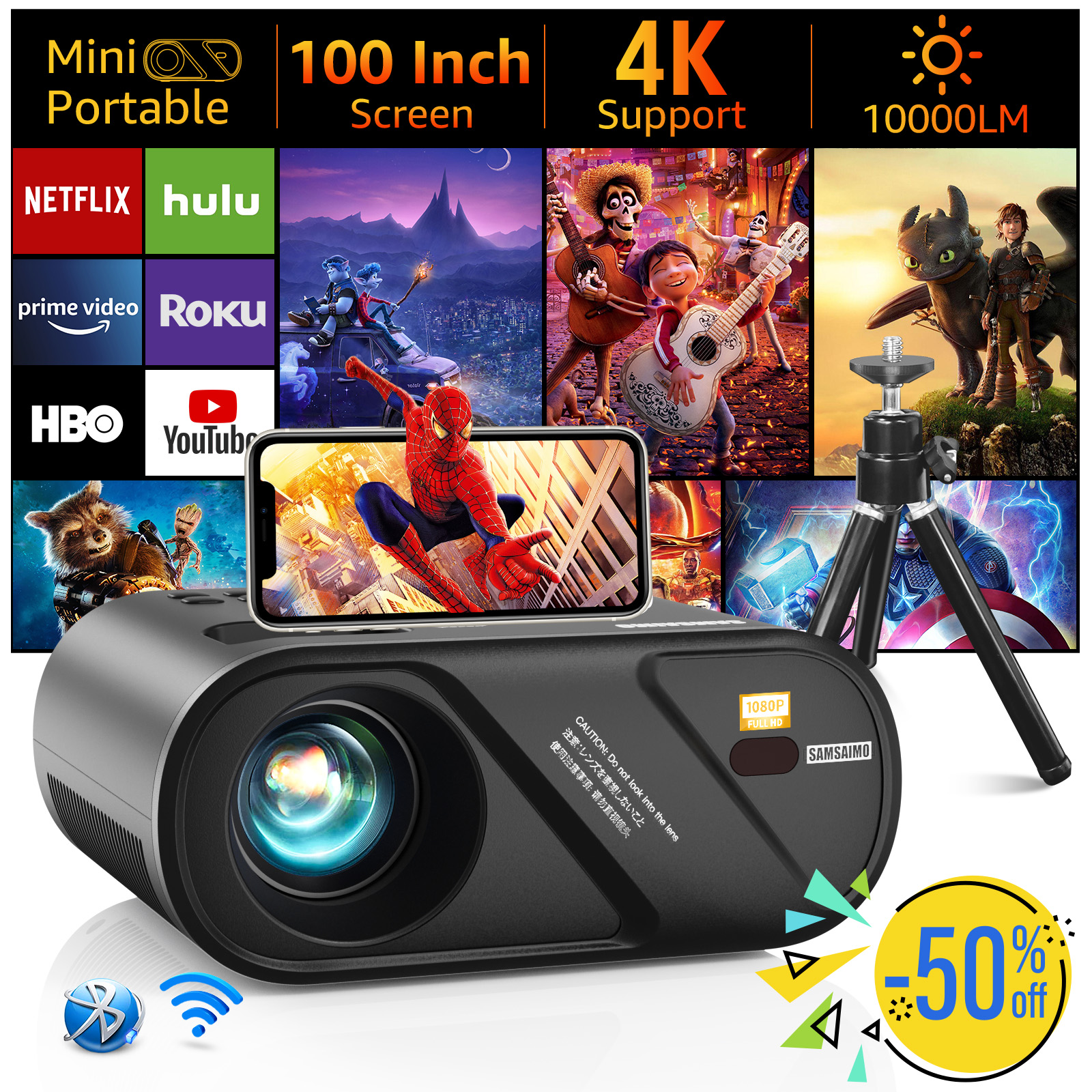 84" Motorized Projector Screen, Electronic Automatic Projection Display ...