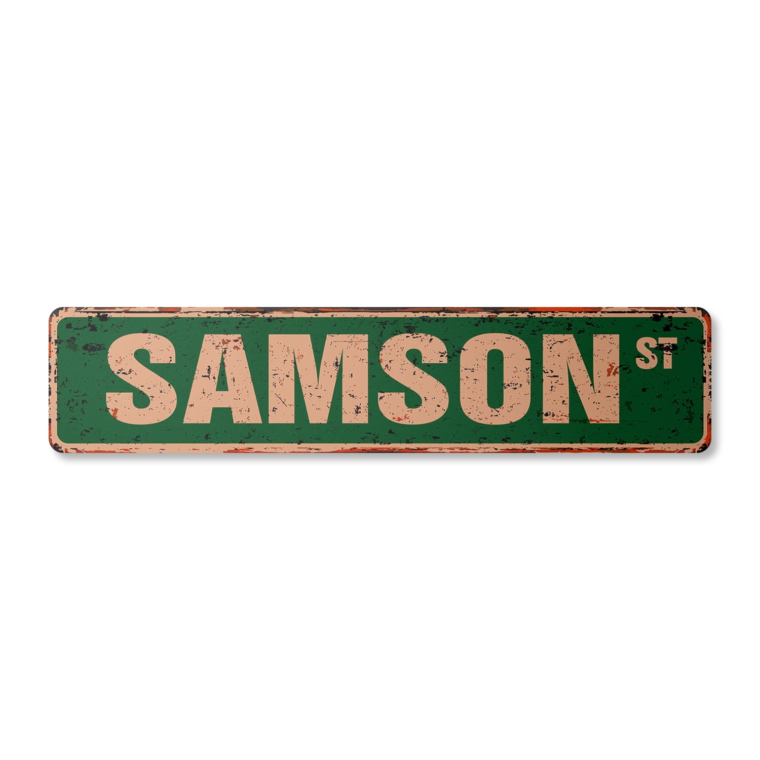 SAMSON Vintage Plastic Street Sign Childrens Name Room Sign | Indoor ...