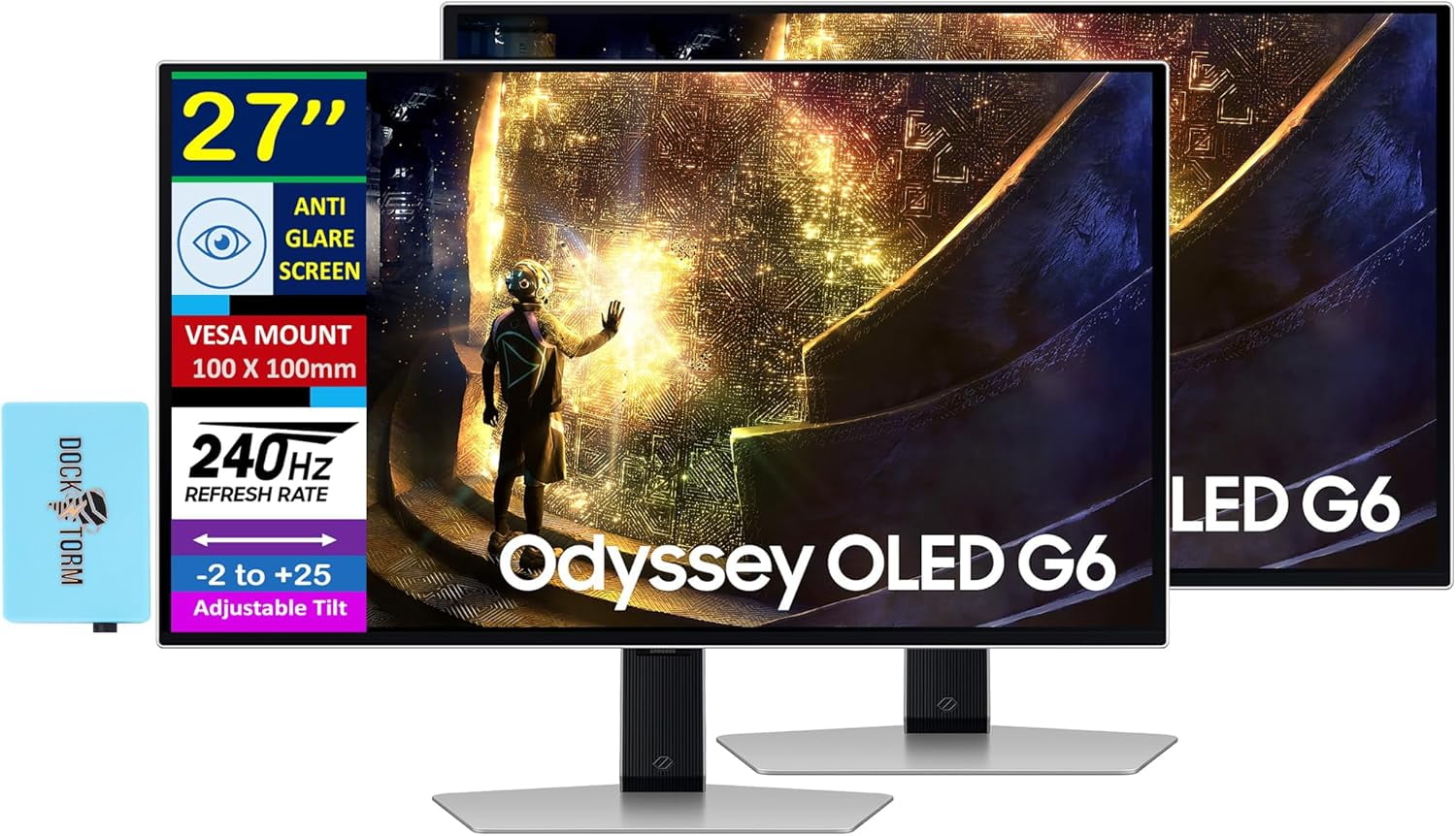 SAMSUNG 27" Odyssey OLED G6 QHD 240Hz Free Sync Gaming Monitor, Flicker ...