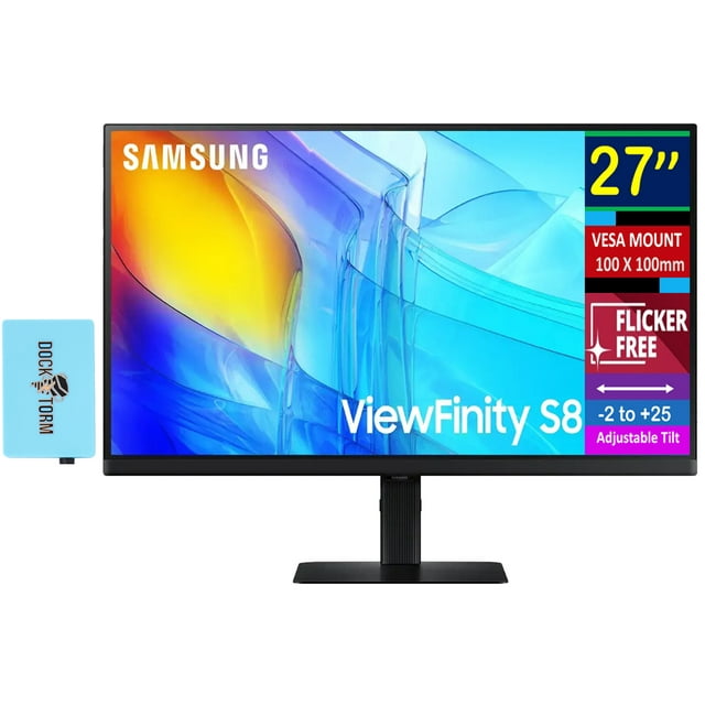 SAMSUNG 27" ViewFinity S80D 4K IPS UHD Monitor with 5ms Response Time ...
