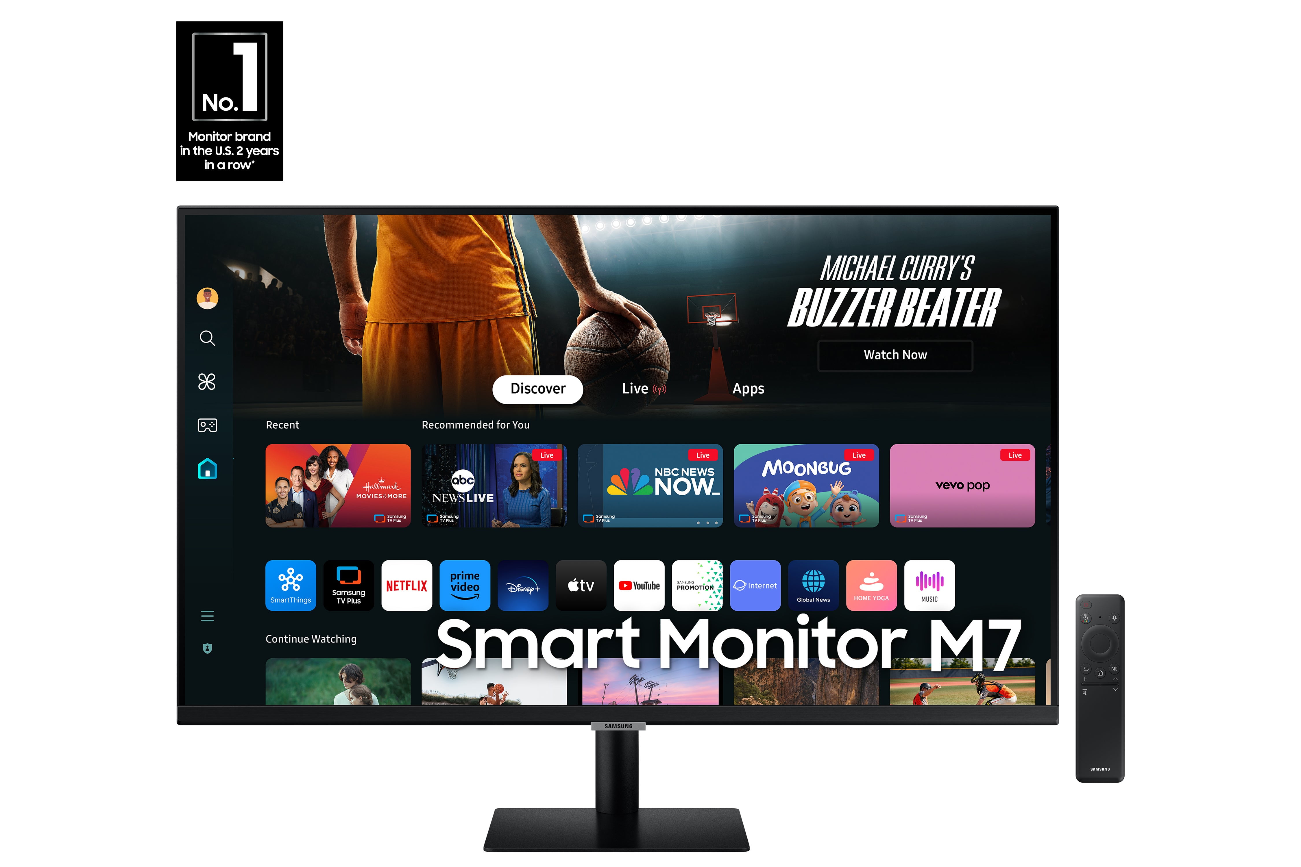 SAMSUNG 32" Smart Monitor M7 (M70D) 4K UHD with Streaming TV, Speakers and USB-C - Walmart.com