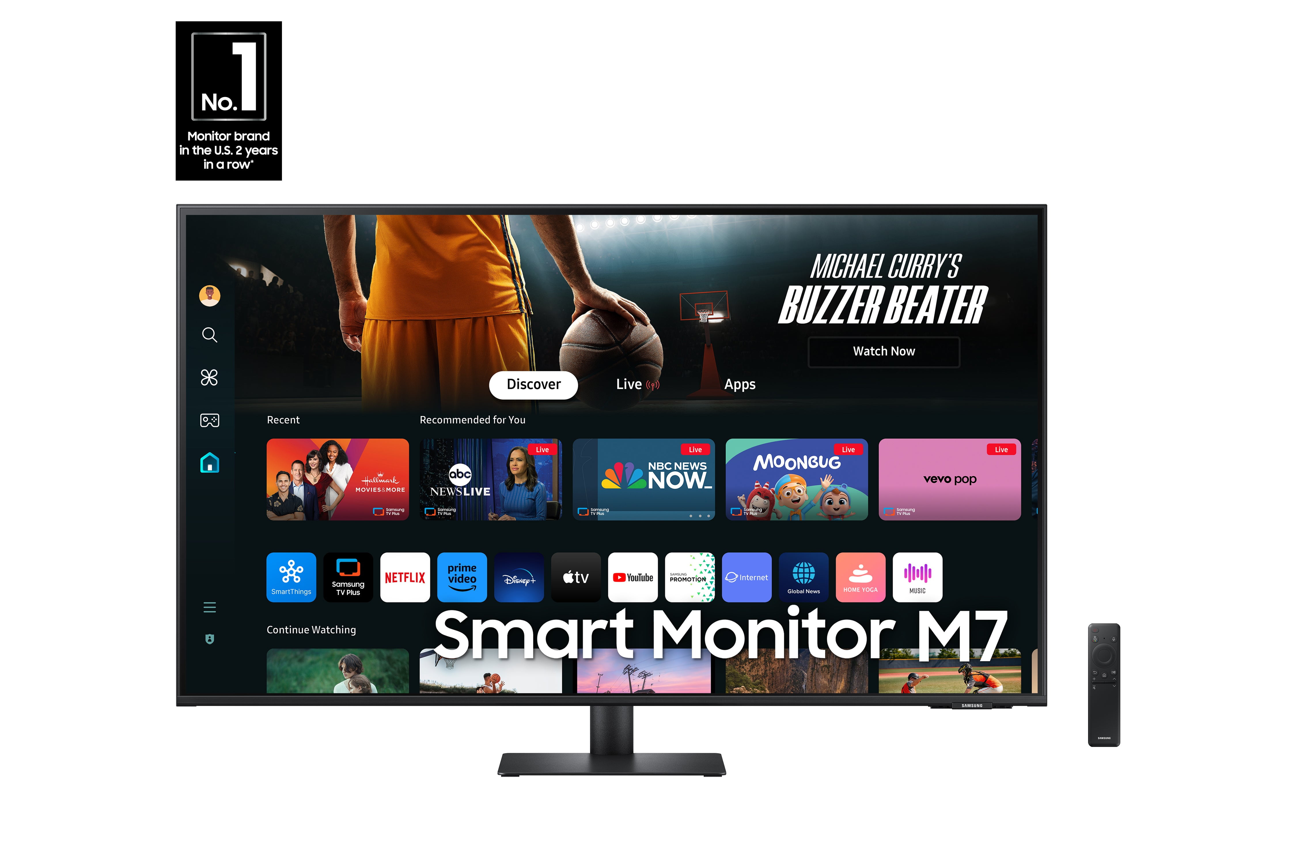 SAMSUNG 43" Smart Monitor M7 (M70D) 4K UHD with Streaming TV, Speakers and USB-C - Walmart.com