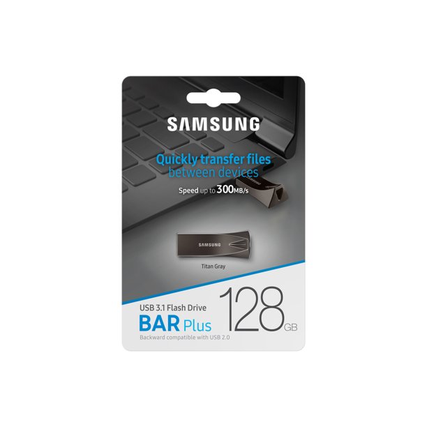 SAMSUNG 64GB Bar Plus Titan Gray USB Flash Drive - Walmart Business ...