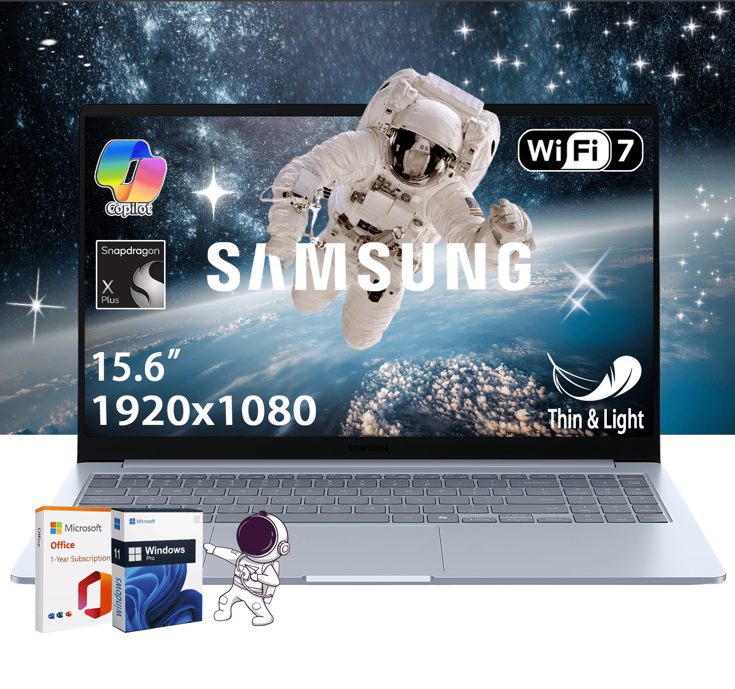 SAMSUNG Galaxy Book4 Edge Business Laptop, 15.6" LED Anti-Glare Display, Copilot + AI PC ...