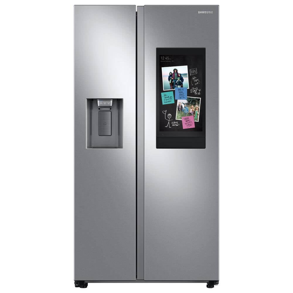 Samsung Smart Fridge, 26.7 Cu. Ft. Stainless Steel Side-by-Side with 21 ...