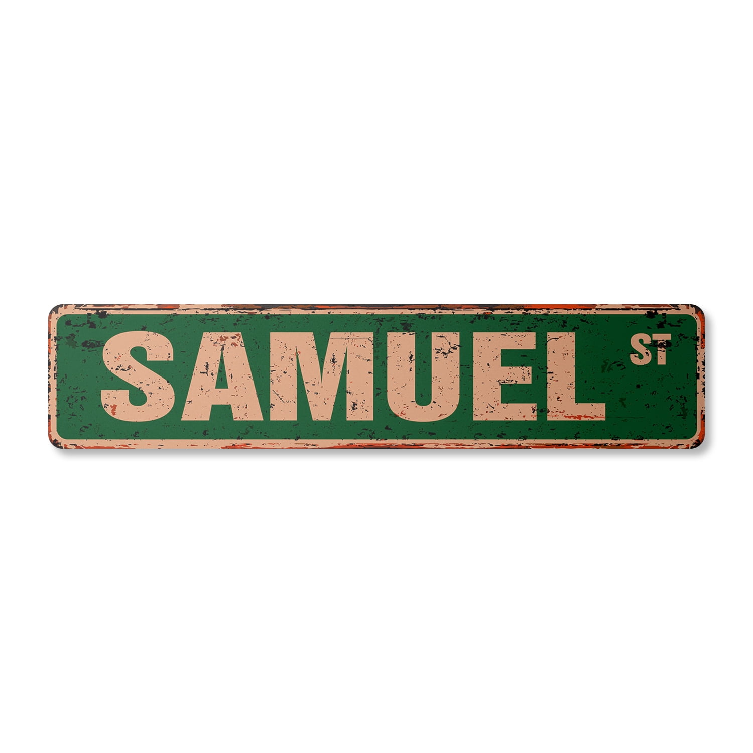 SAMUEL Vintage Plastic Street Sign Childrens Name Room Sign | Indoor ...