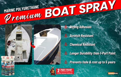 SAMURAI Spray Paint for Marine 2-Part Polyurethane Marine Spray Paint ...