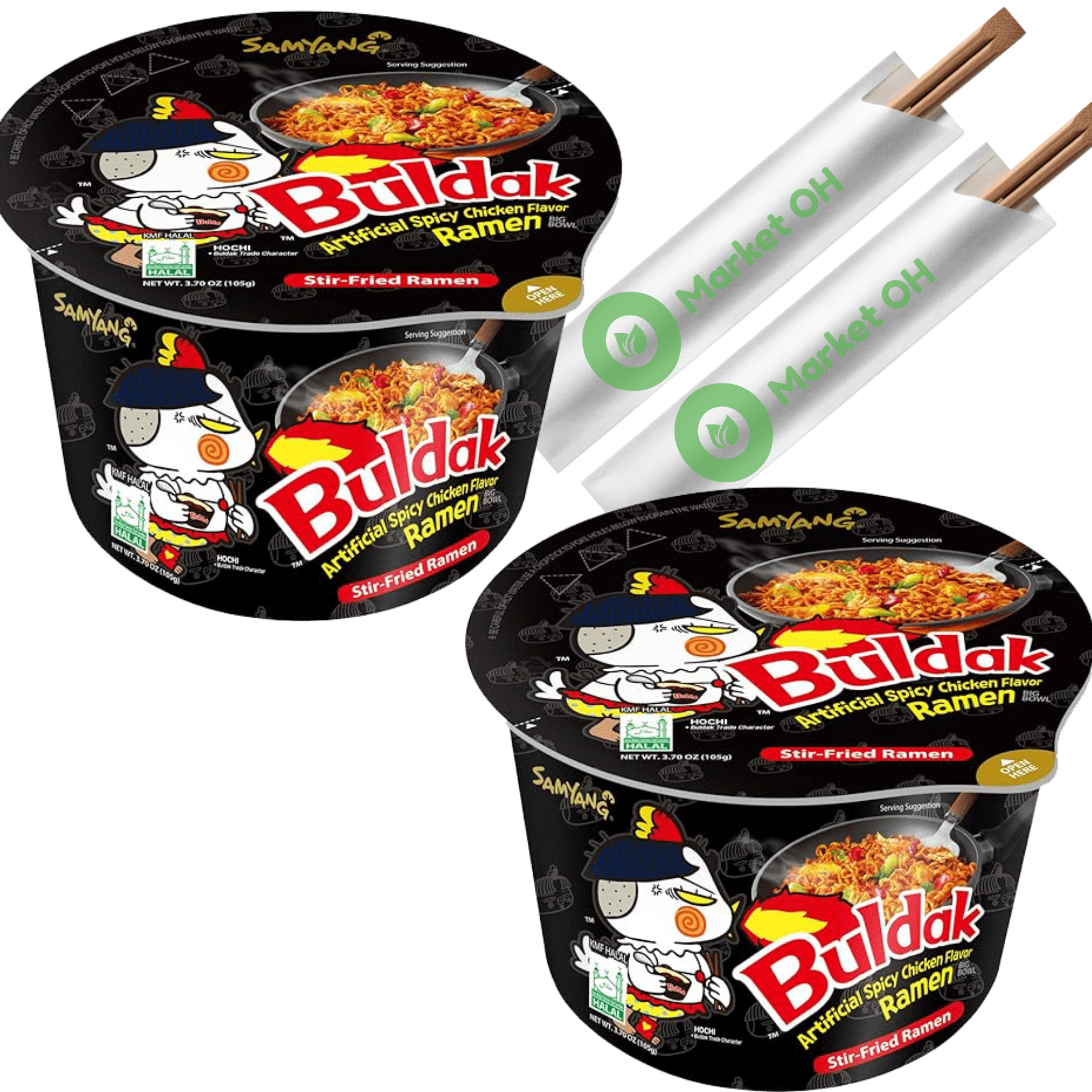 SAMYANG Buldak Korean Spicy Chicken Flavored Big Bowl Instant Noodle (2pk x 105g) - Try the ...