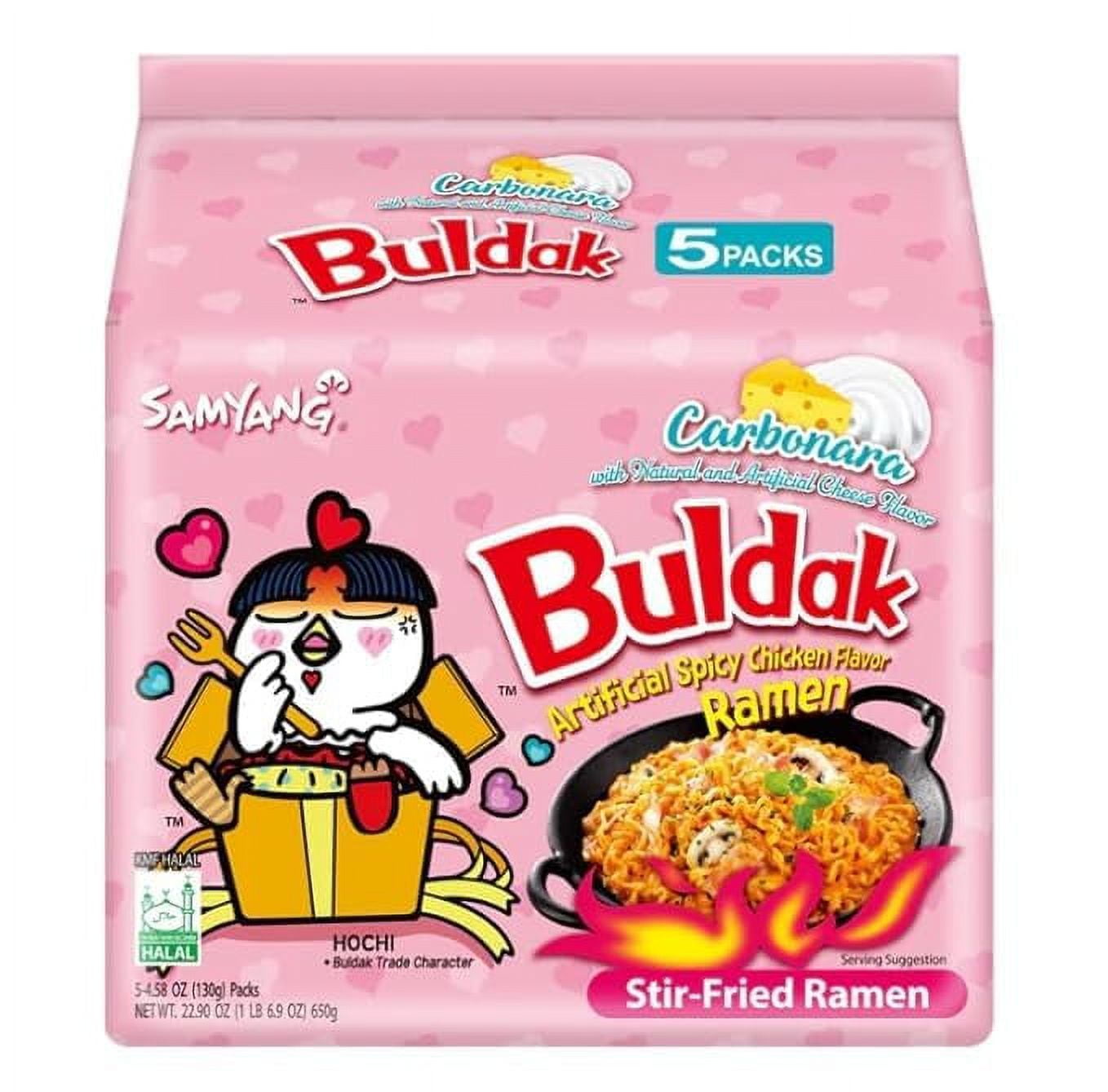 Korean SAMYANG Carbonara Buldak Chicken Flavor Ramen - Spicy Creamy ...