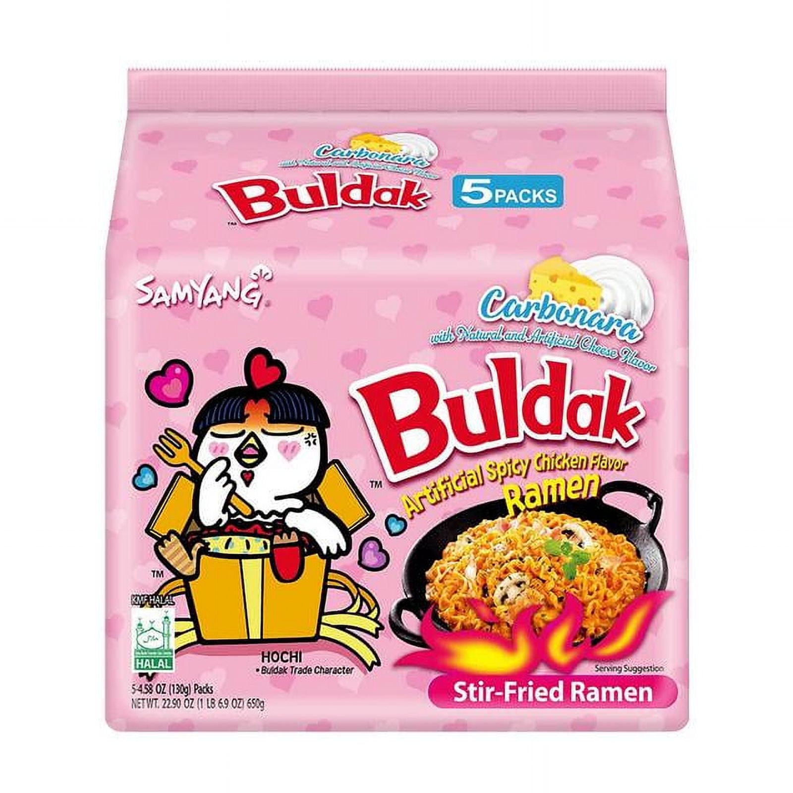 Samyang Carbonara Buldak Ramen, Spicy Creamy Noodles, Korean Fusion ...