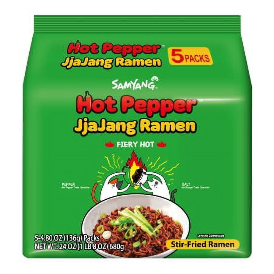 SAMYANG HOT PEPPER JJAJANG RAMEN 136g x5 - Walmart.com
