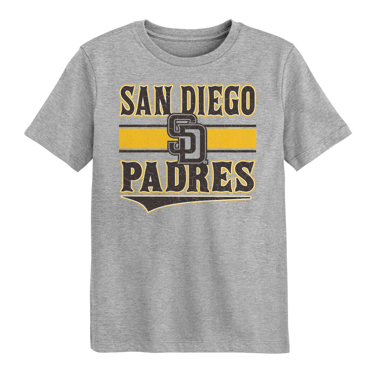 SAN DIEGO PADRES Boys Grey Color Cotton Crew Short Sleeve Tee - Walmart.com