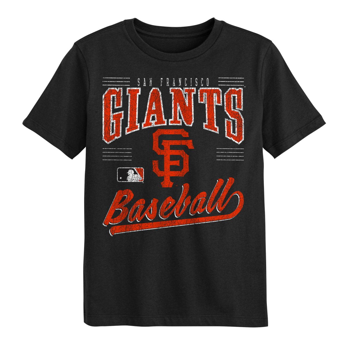 SAN FRANCISCO GIANTS Boys Black Color Cotton Crew Short Sleeve Tee ...