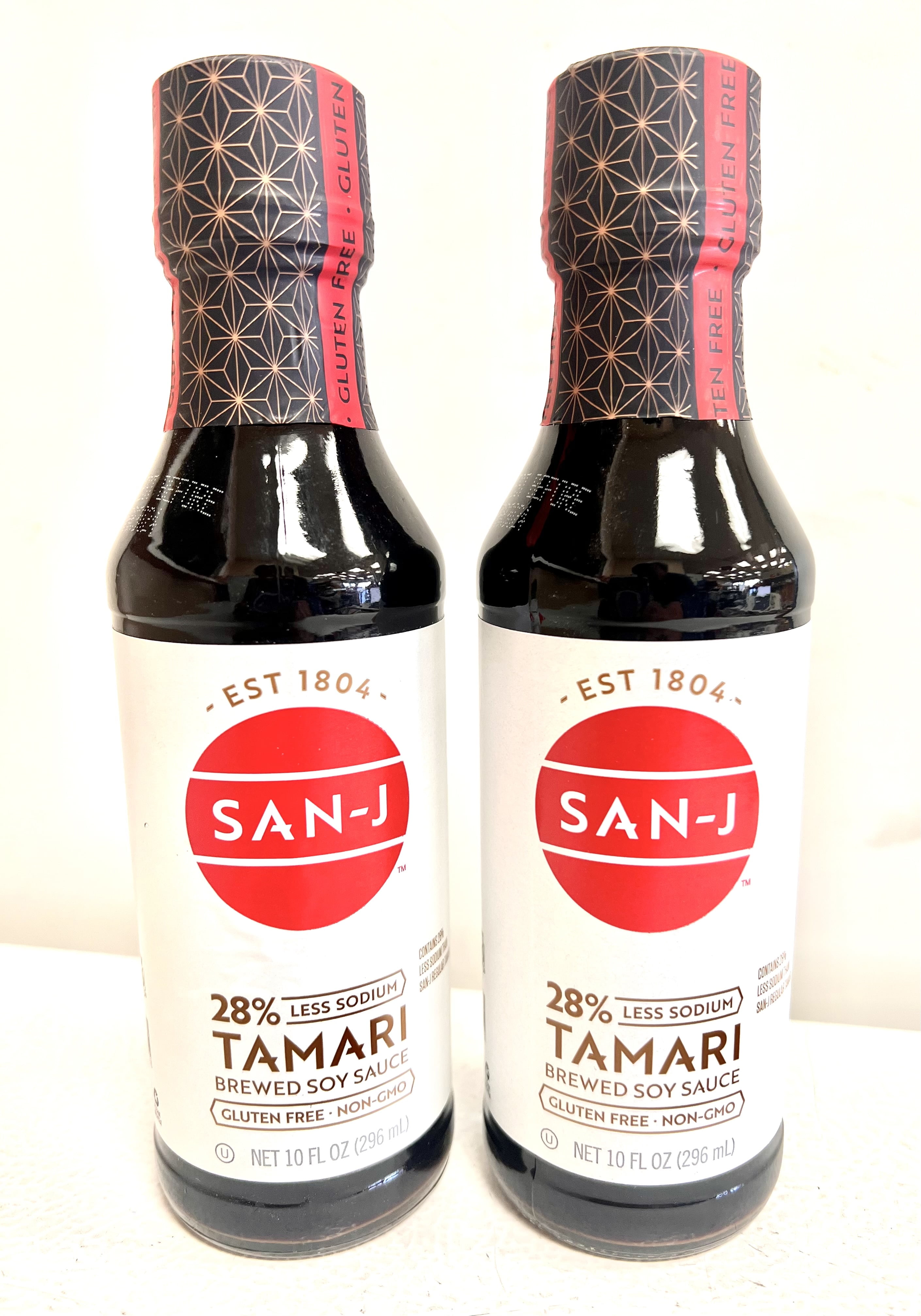 SAN-J -TAMARI REDUCED SODIUM, 10 oz, Gluten Free, Non-GMO by San-J ...