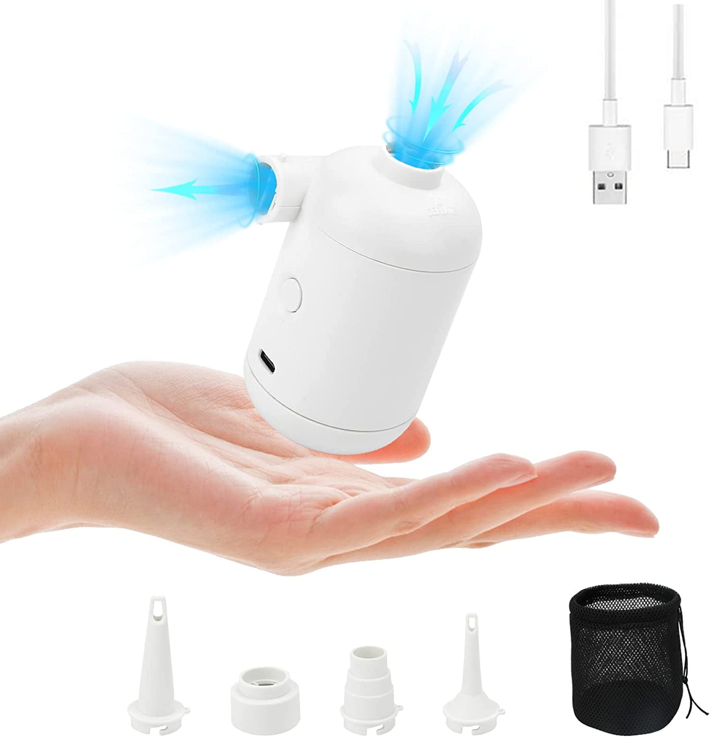 SANLIKE 2-in-1, White Corded Electric Automatic Air Pump Air Pump ...