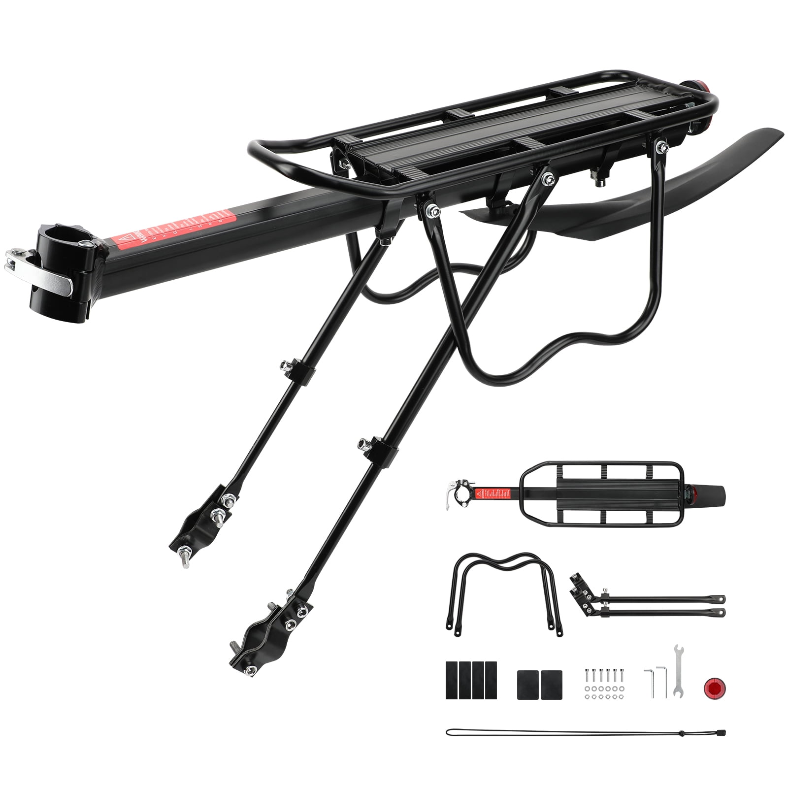 SAN LIKE Adjustable Bike Cargo Rack, 110 lbs Capacity, Quick Release ...