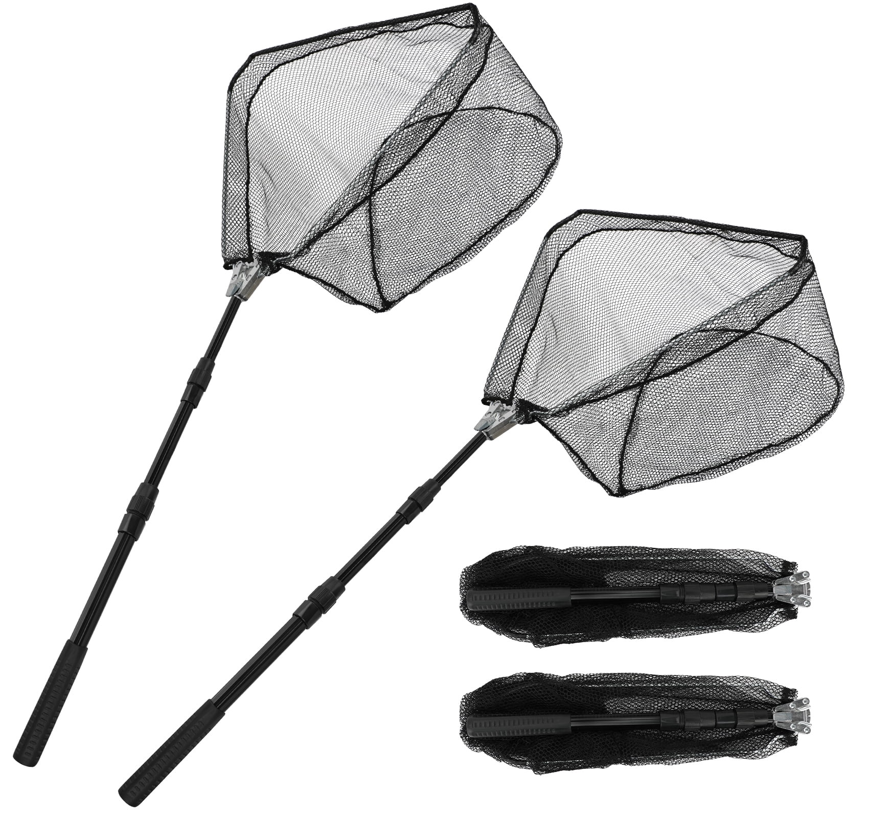 SAN LIKE Fishing Net for Fish,2PCS Folded Landing Nets with Telescopic ...