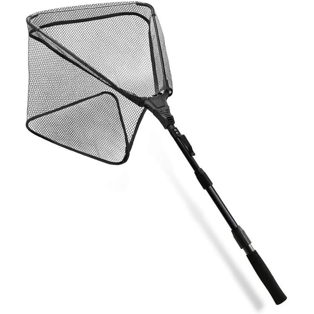 SAN LIKE Telescoping Extendable Fishing Net, Collapsible Pole Handle ...