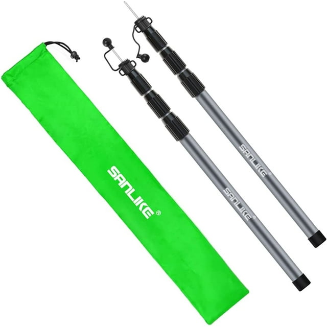 SAN LIKE Flexible Telescopic Extension Aluminum Tarp Poles - Camping ...