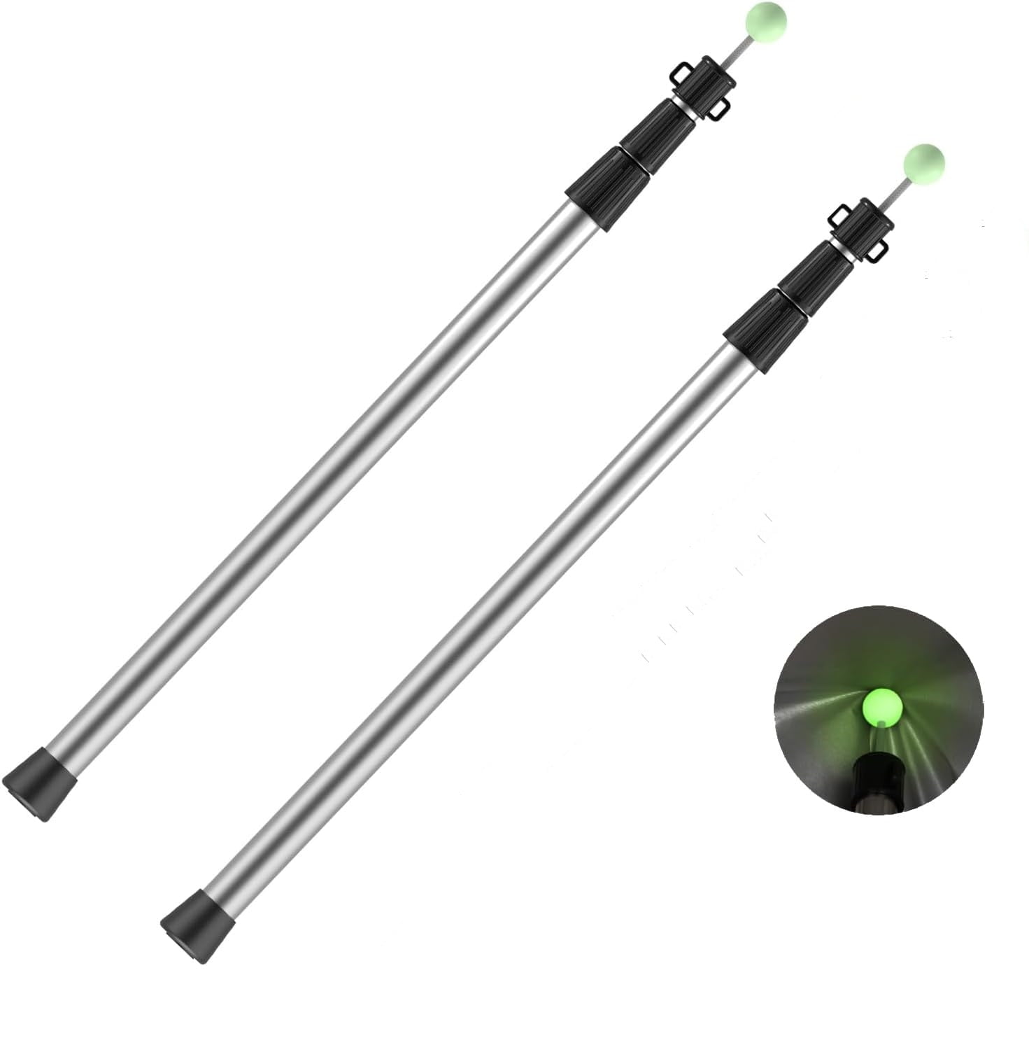 SAN LIKE Telescoping Tarp Poles Tent Poles, 96" Aluminum Canopy Poles ...