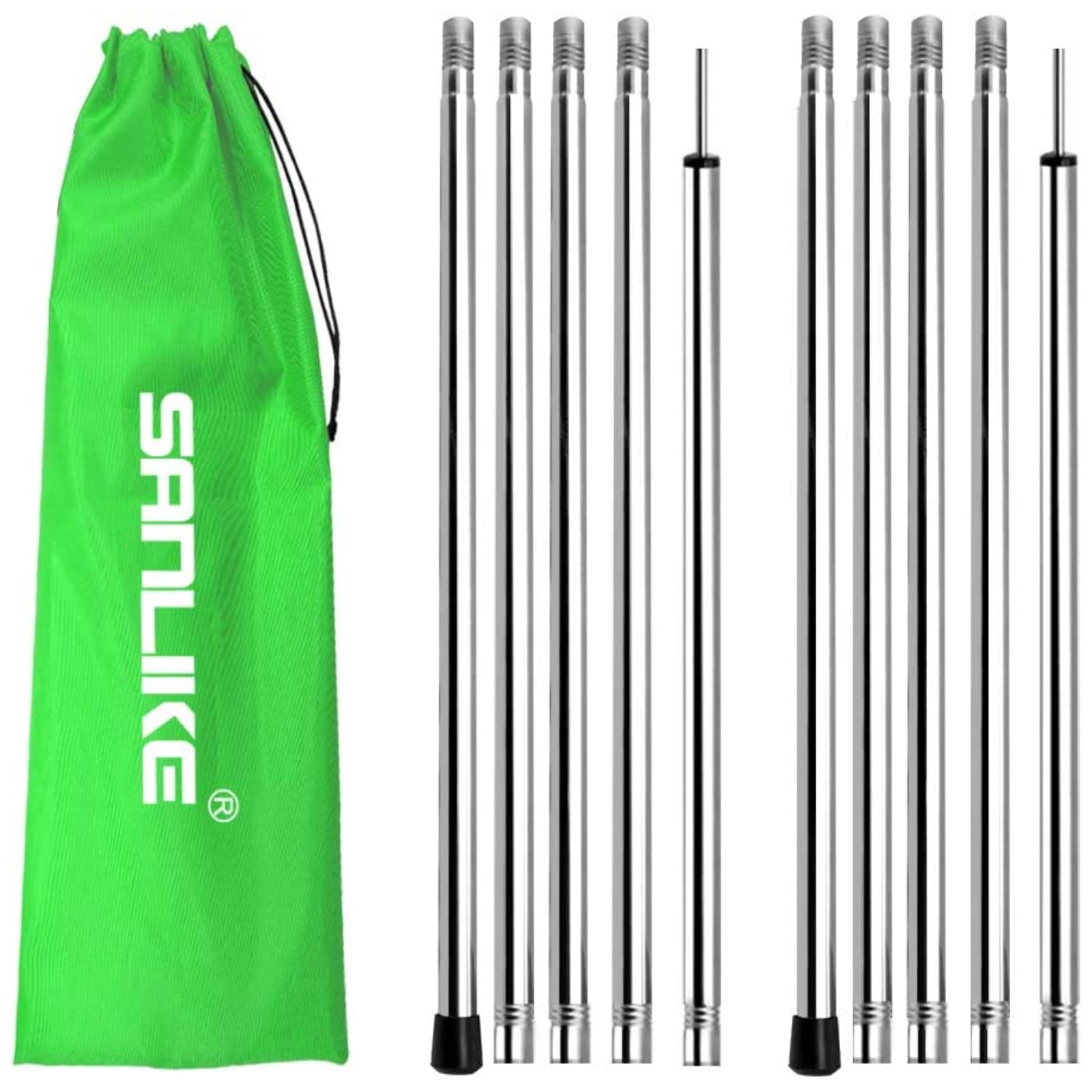 SAN LIKE Collapsible Telescopic Tarp Poles, Adjustable 78 in, Portable ...