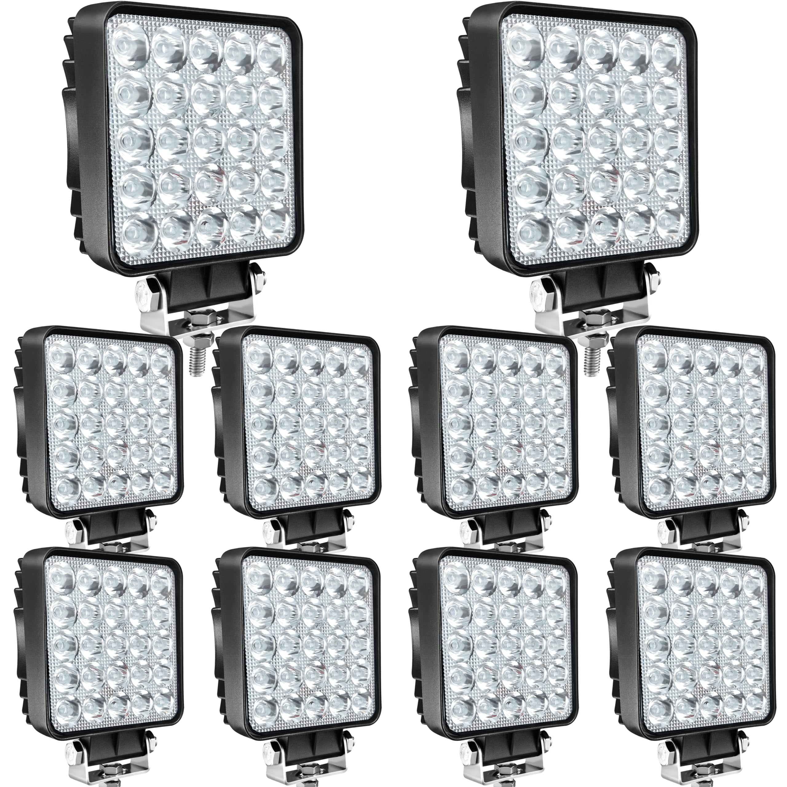 SAN YOUNG LED Work YPF5 Lights for Truck Tractor, 4 Inch Square LED ...