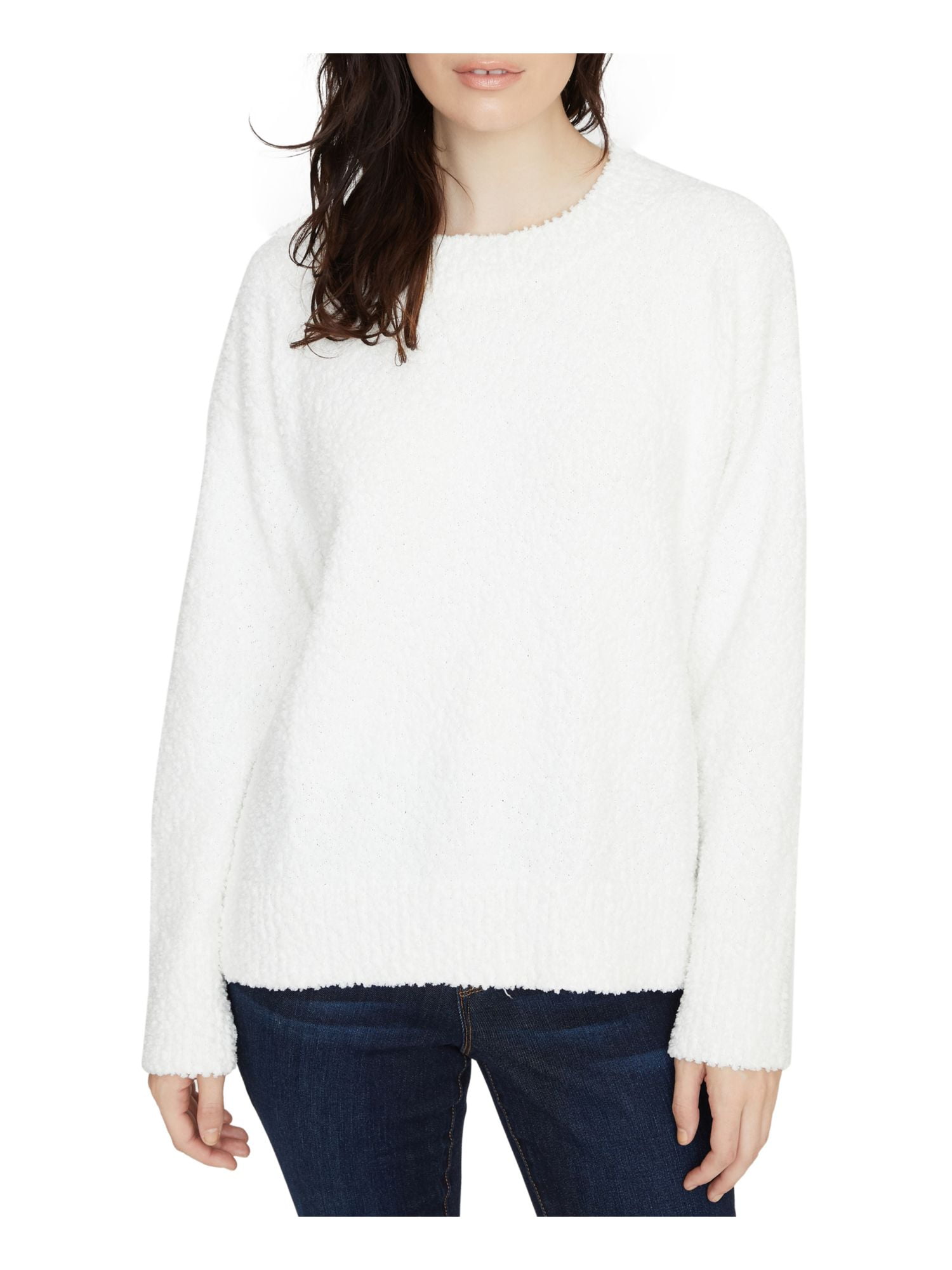 SANCTUARY Womens White Long Sleeve Jewel Neck Top L - Walmart.com